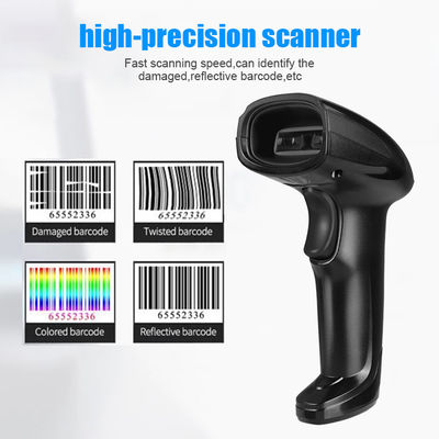 CCD Wired 1D Barcode Scanner Machine Handheld RS232 USB Interface YHD-1100C
